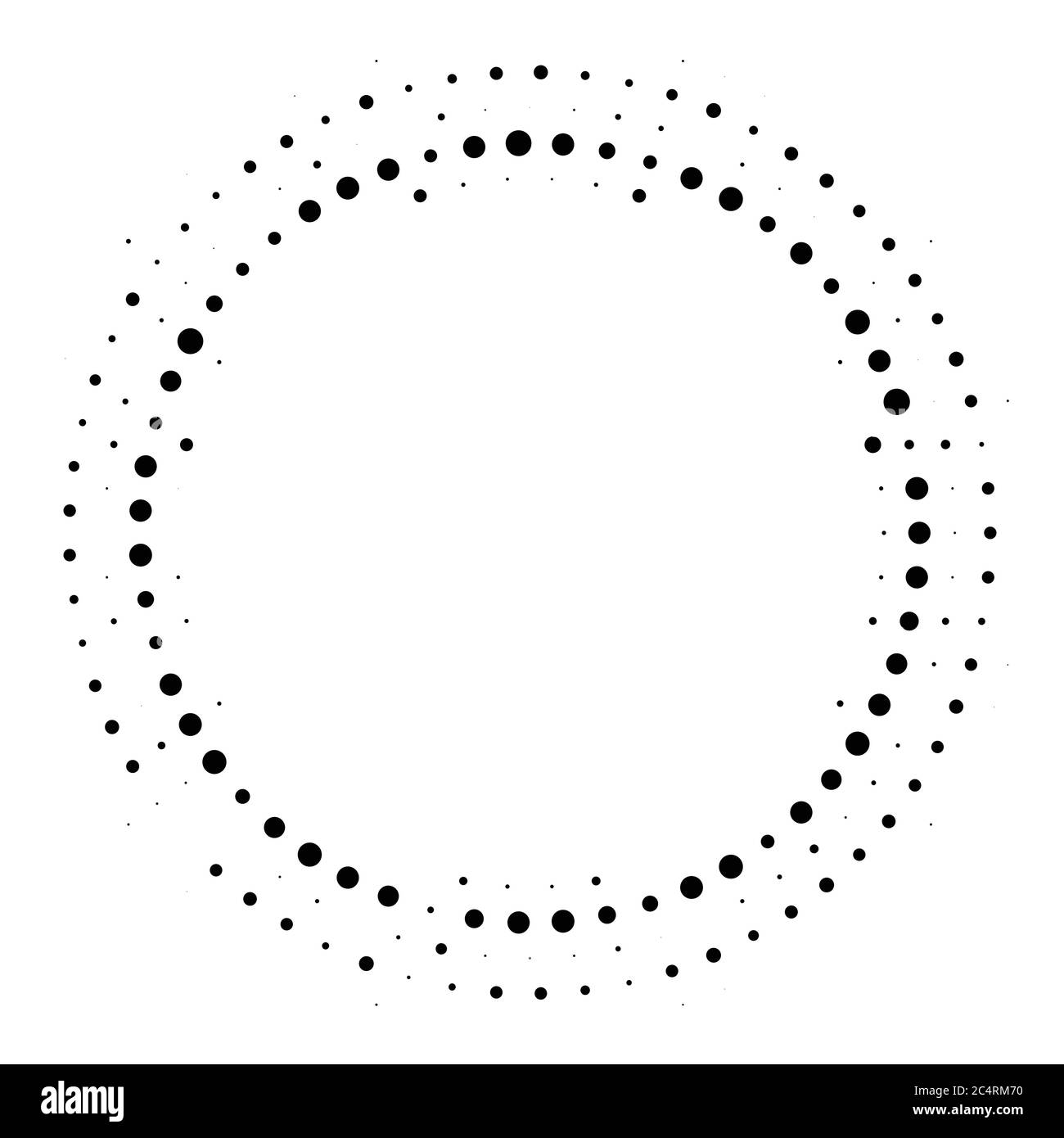 Halftone dotted background circularly distributed. Halftone effect ...