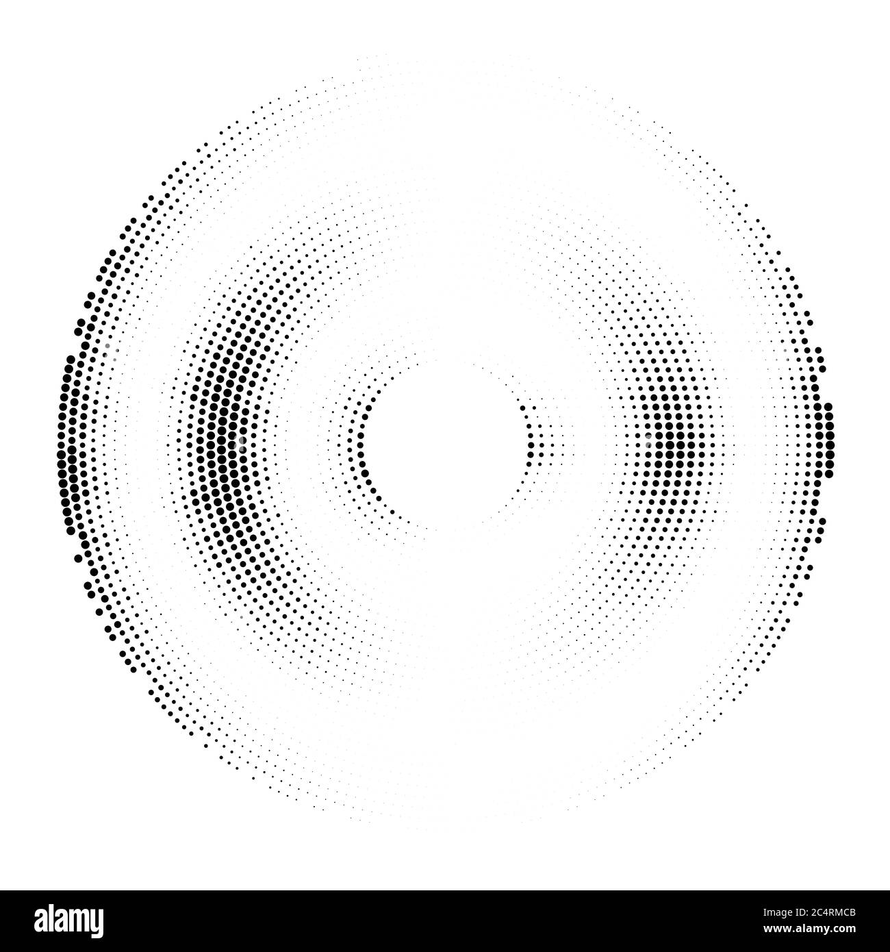 Halftone dotted background circularly distributed. Halftone effect ...