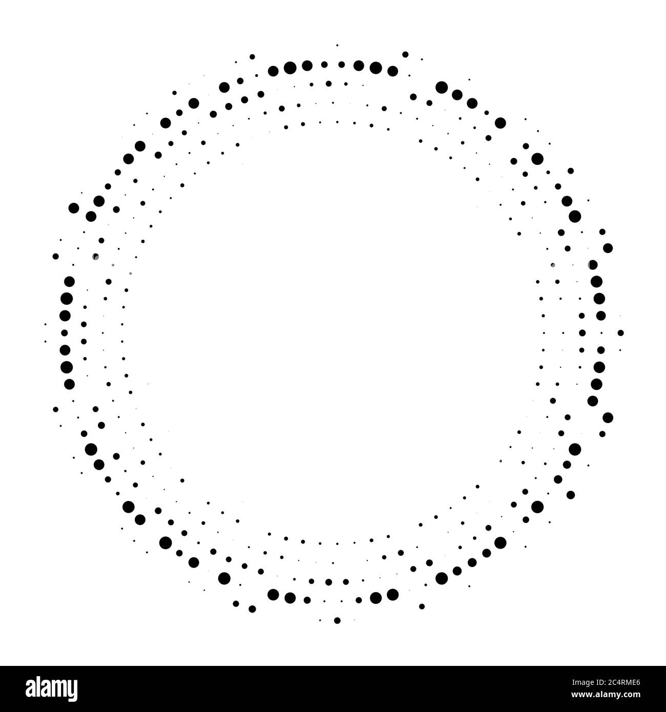 Halftone Dotted Background Circularly Distributed Halftone Effect Vector Pattern Circle Dots