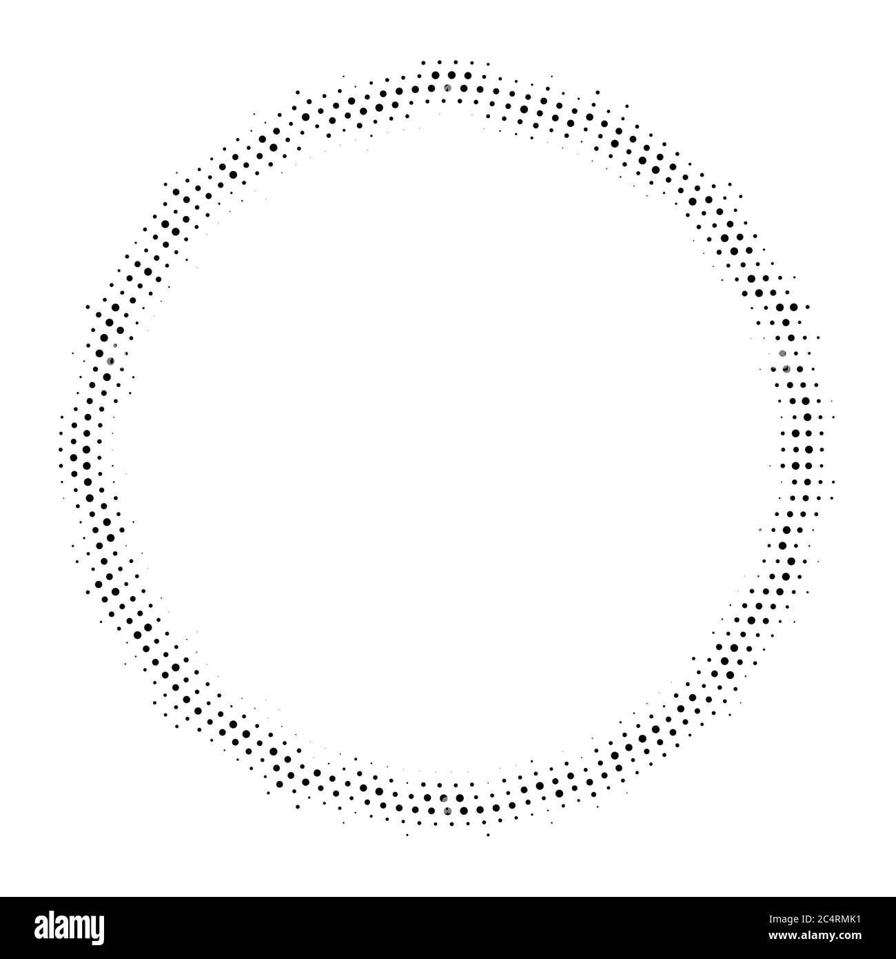 Halftone Dotted Background Circularly Distributed Halftone Effect Vector Pattern Circle Dots