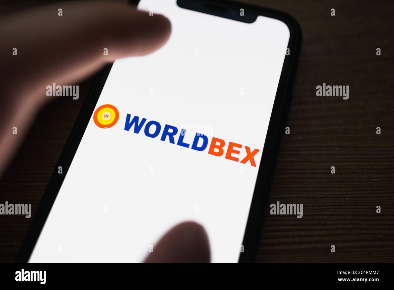 Worldbex conference logo on the smartphone screen Stock Photo - Alamy