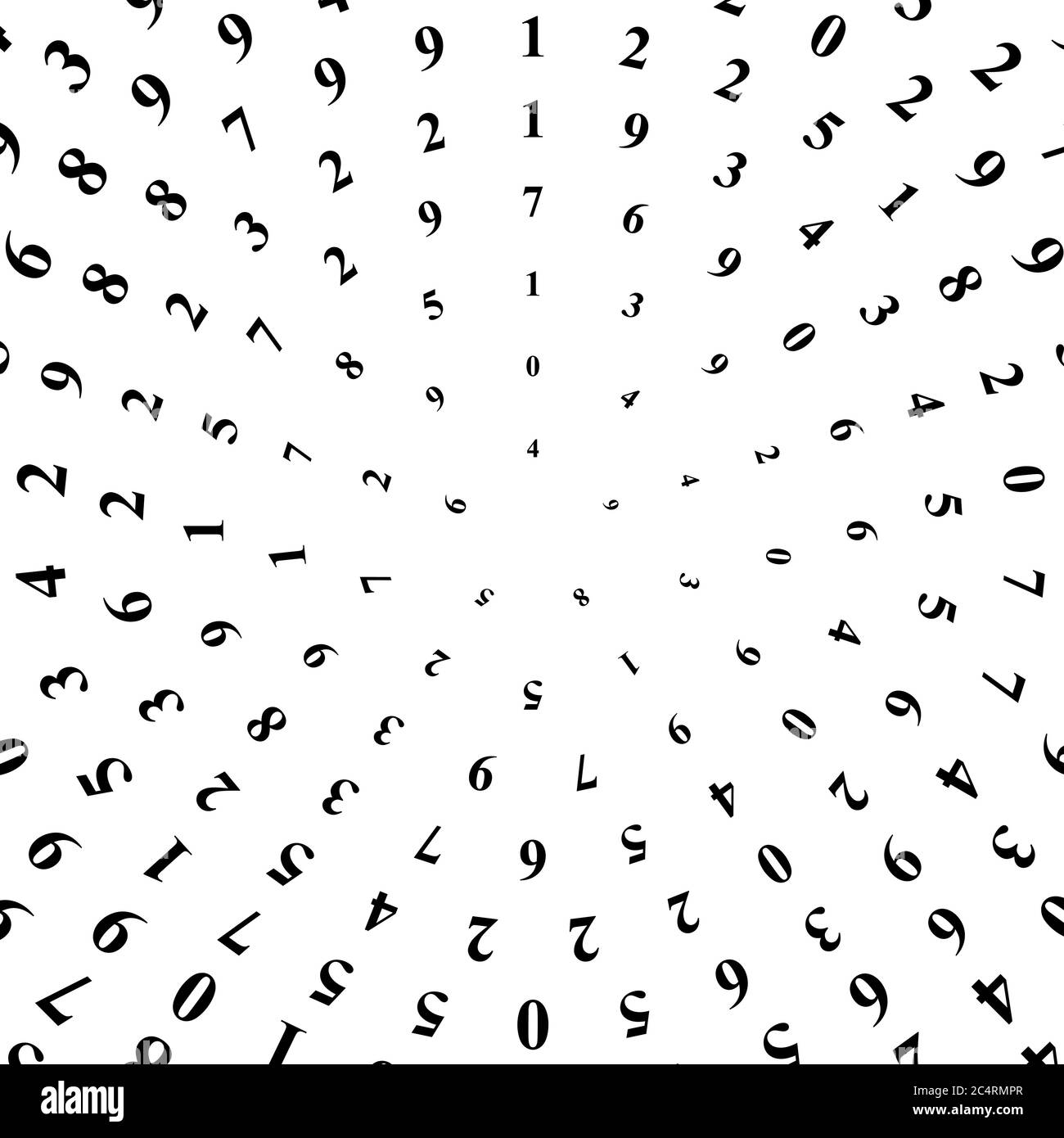 Halftone numbers background circulary distributed. Halftone effect math ...