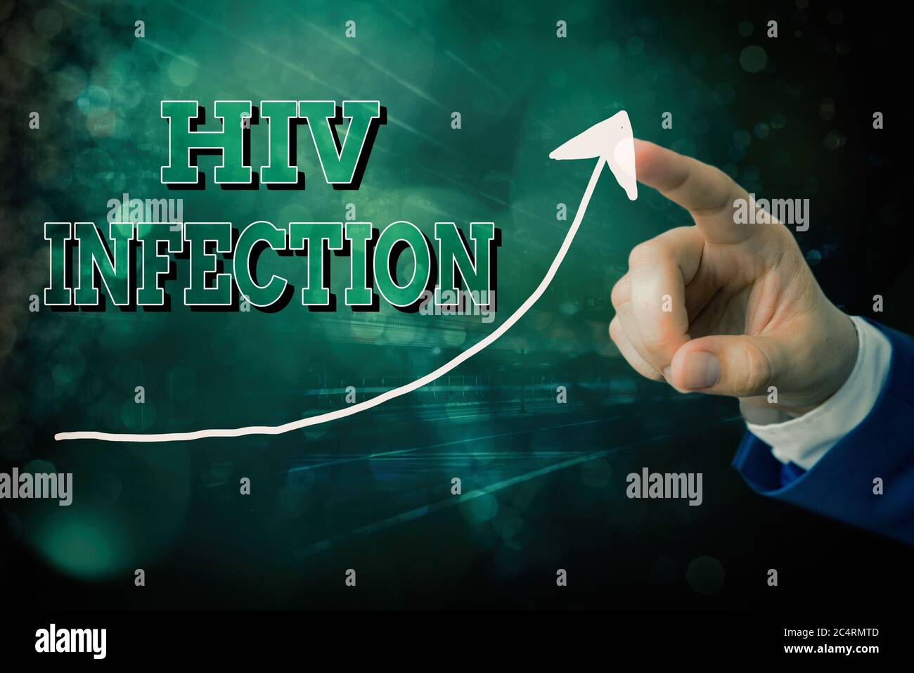 Handwriting text writing Hiv Infection. Conceptual photo A disease of ...