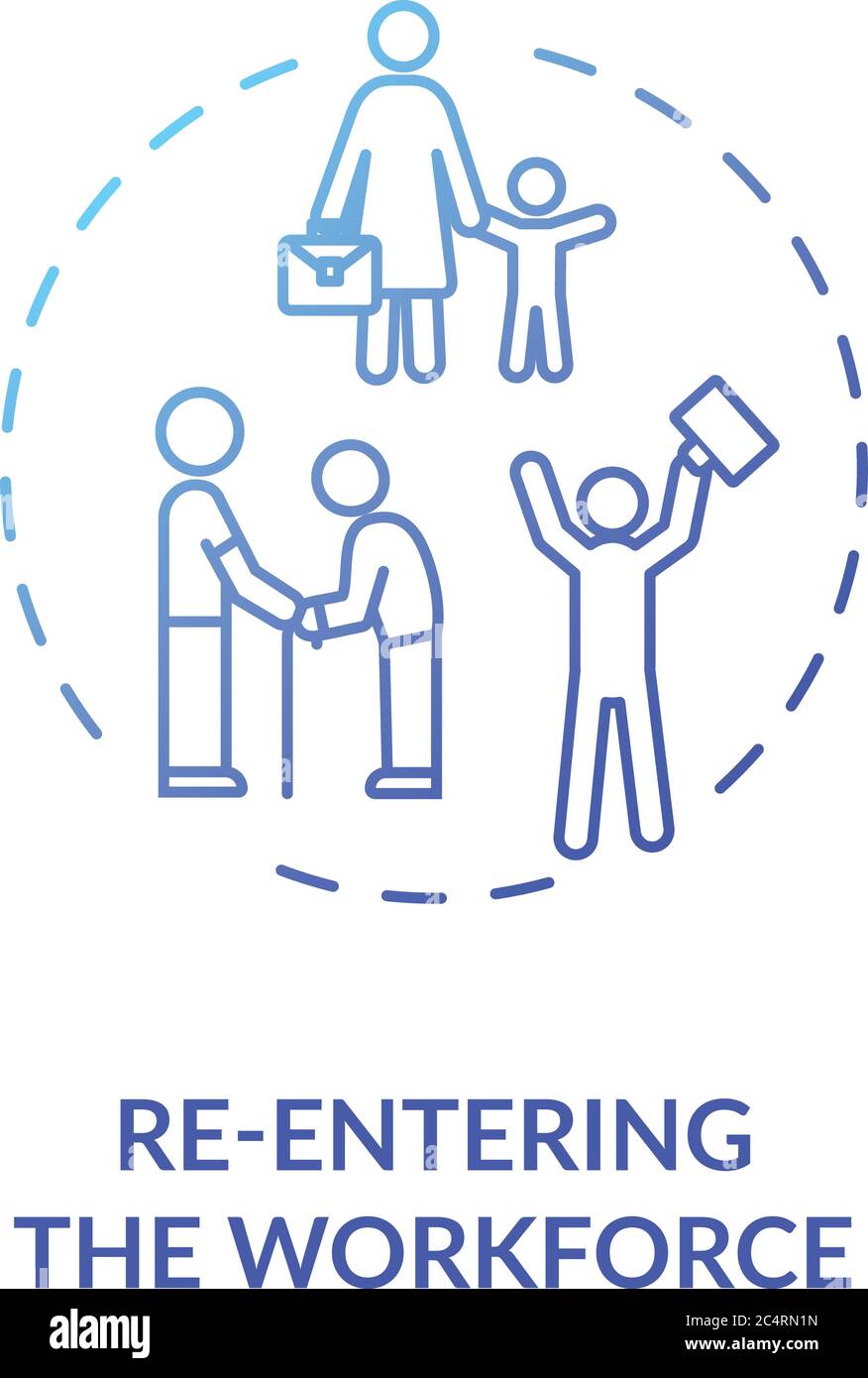 Elderly workforce illustration hi-res stock photography and images - Alamy