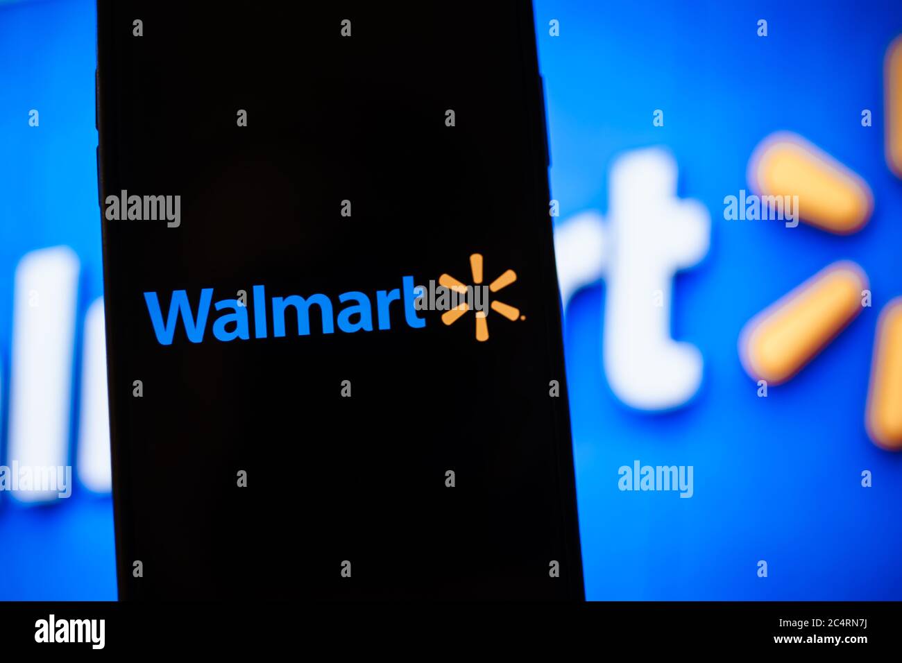 Walmart logo on the smartphone screen Stock Photo - Alamy