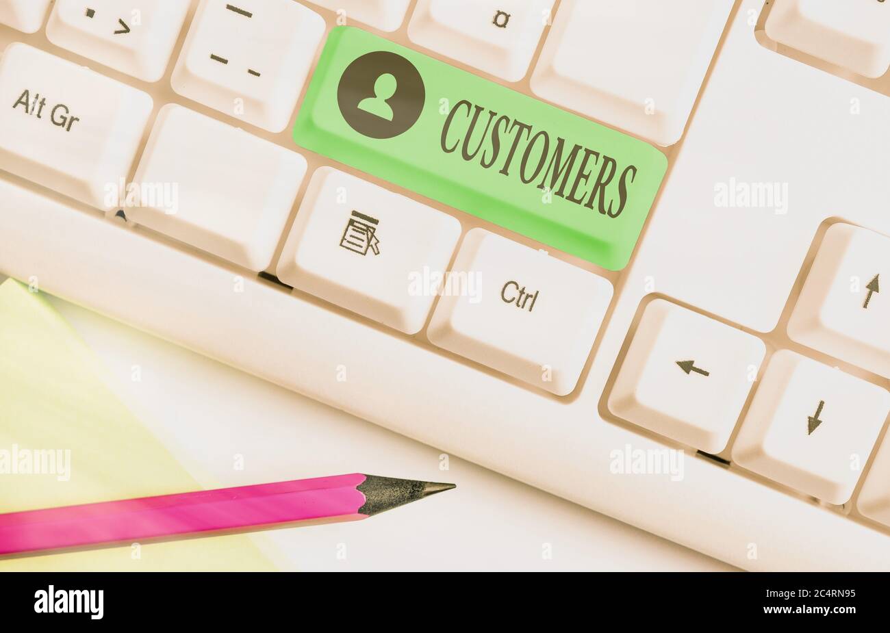 Word writing text Customers. Business photo showcasing individual or ...