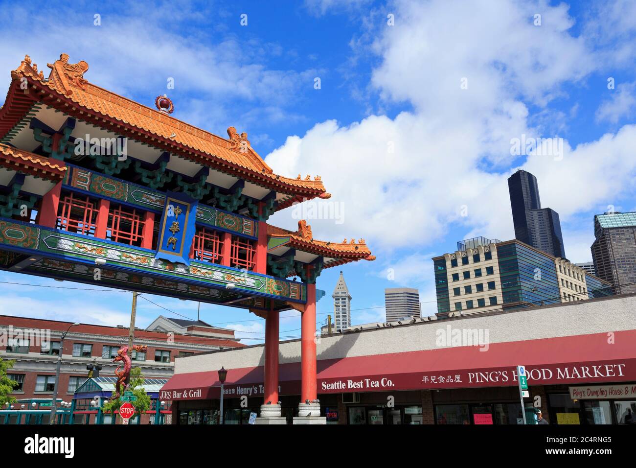 Chinatown Gate,International District,Seattle,Washington State,USA ...
