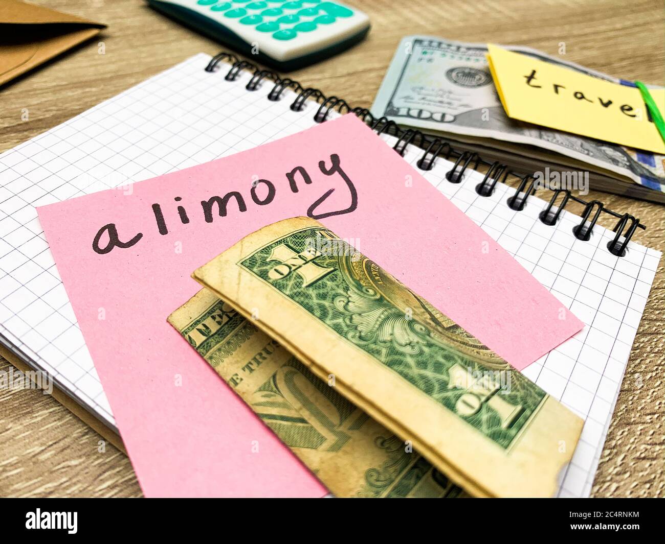 Concept demonstrates the payment of alimony, money allocated for the ...