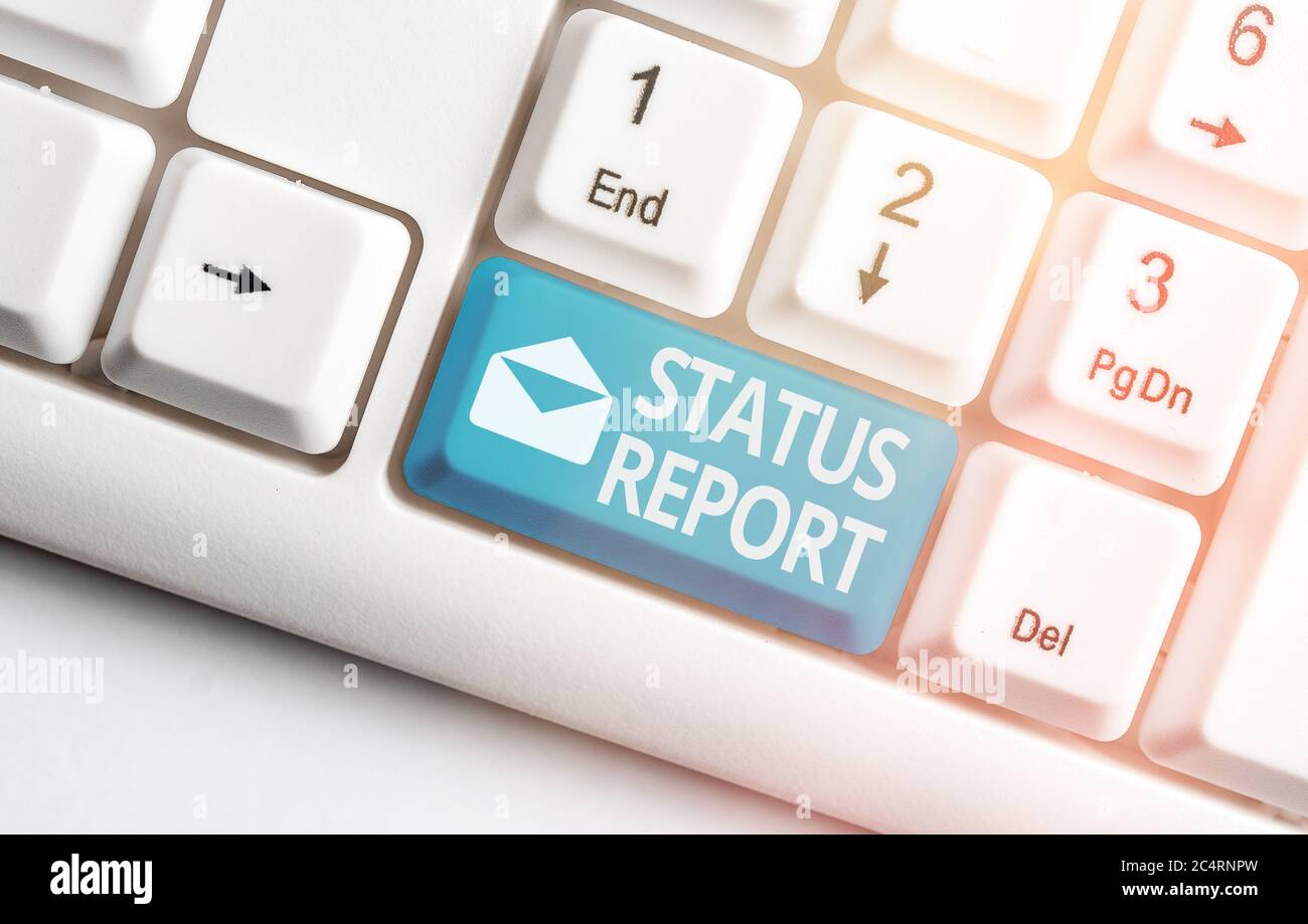 Conceptual hand writing showing Status Report. Concept meaning ...
