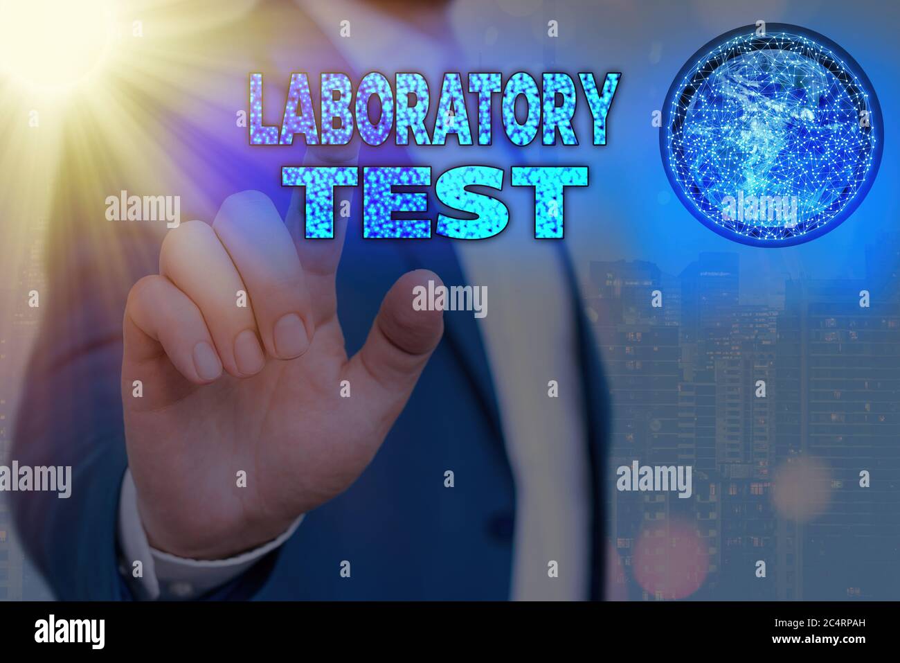Writing note showing Laboratory Test. Business concept for ...