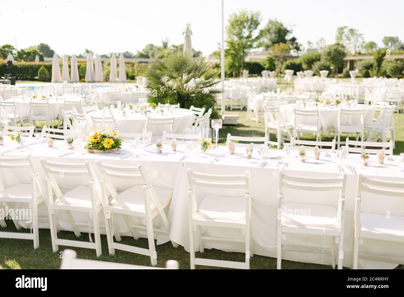 wedding dining table. Rustic wedding Stock Photo - Alamy