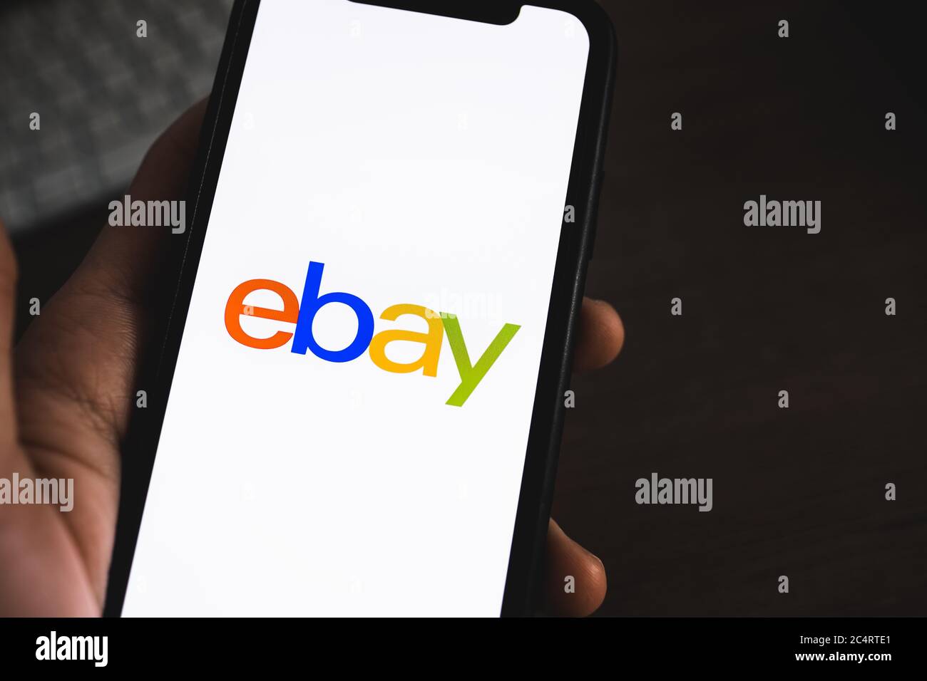 eBay shop logo on the smartphone screen Stock Photo - Alamy