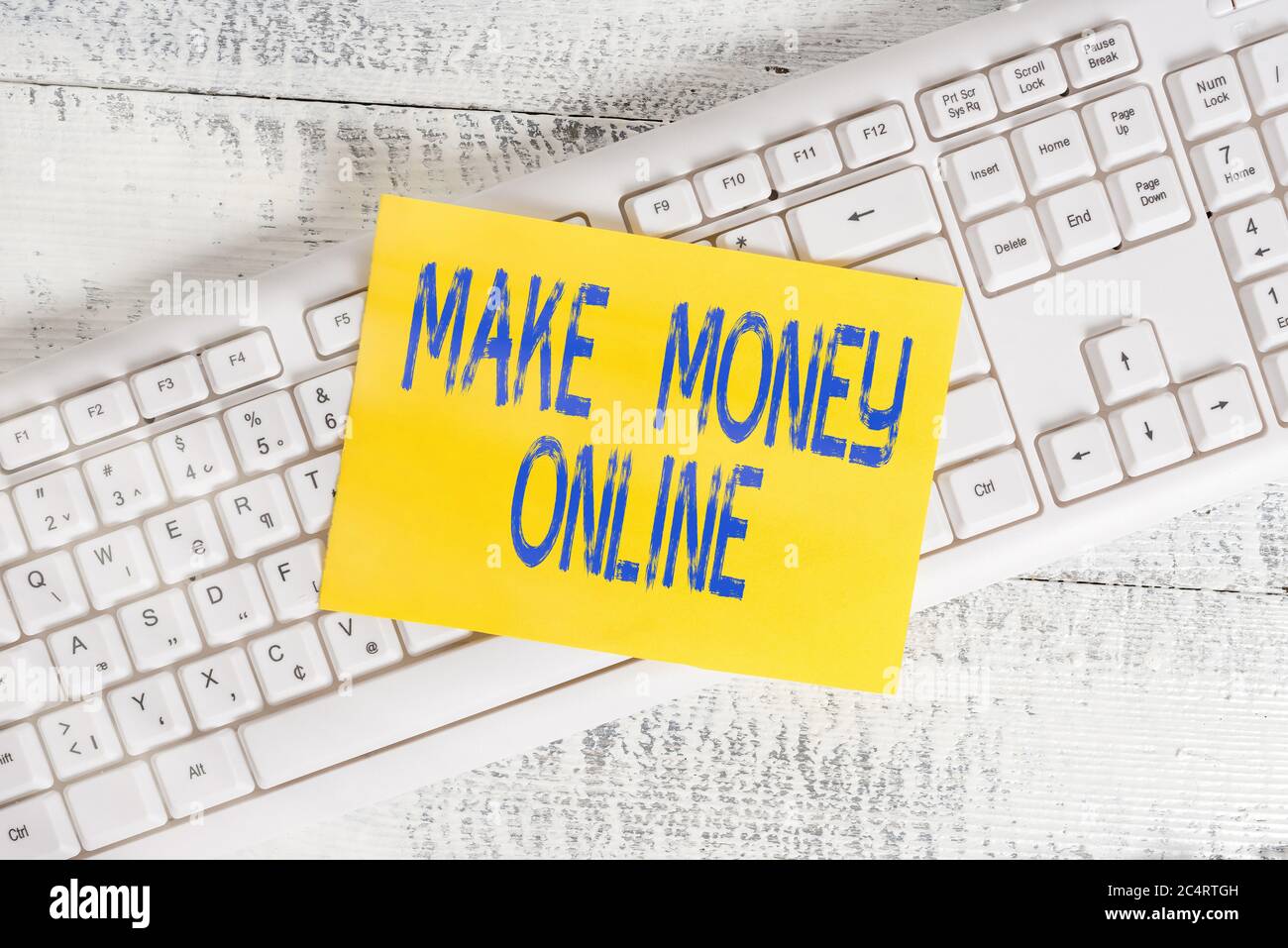 Handwriting text Make Money Online. Conceptual photo Get paid earn cash ...