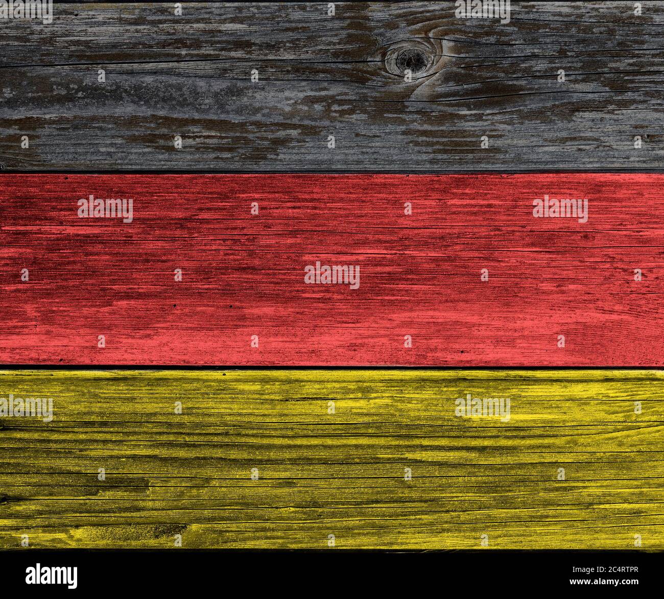 German flag colored wooden plank background. Texture with copy space ...