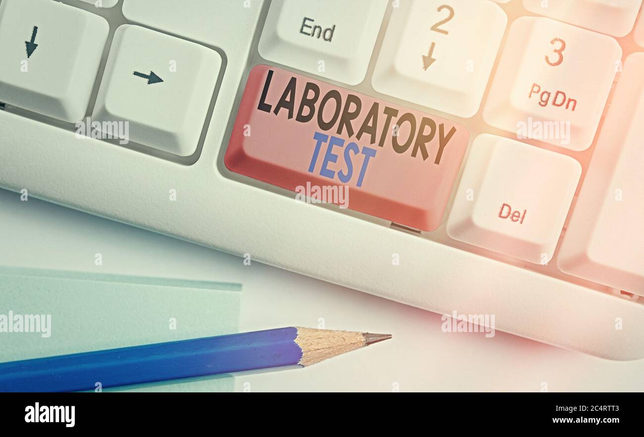 Handwriting text writing Laboratory Test. Conceptual photo ...