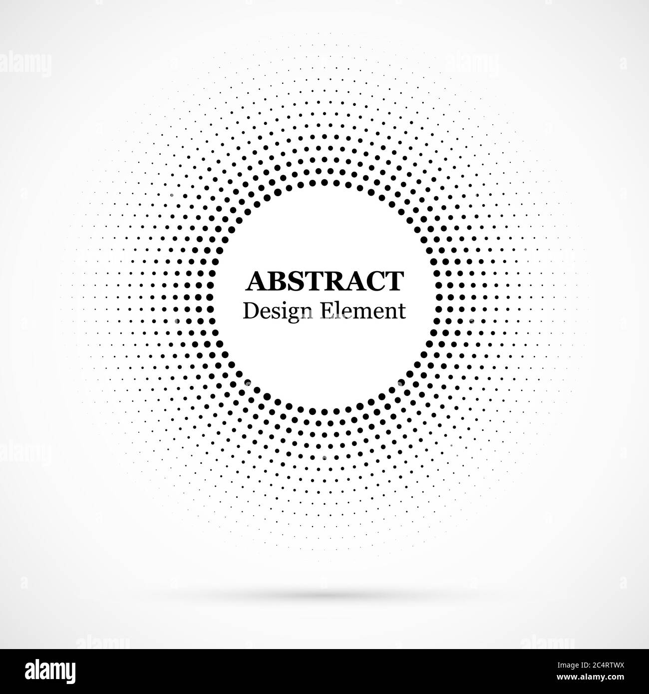 Halftone Dotted Background Circularly Distributed Halftone Effect Vector Pattern Circle Dots