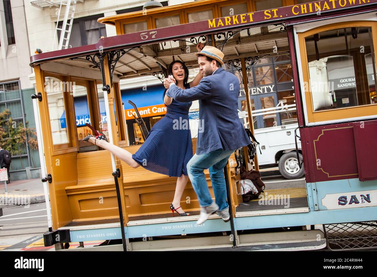 Young couple in cable car hi-res stock photography and images - Alamy