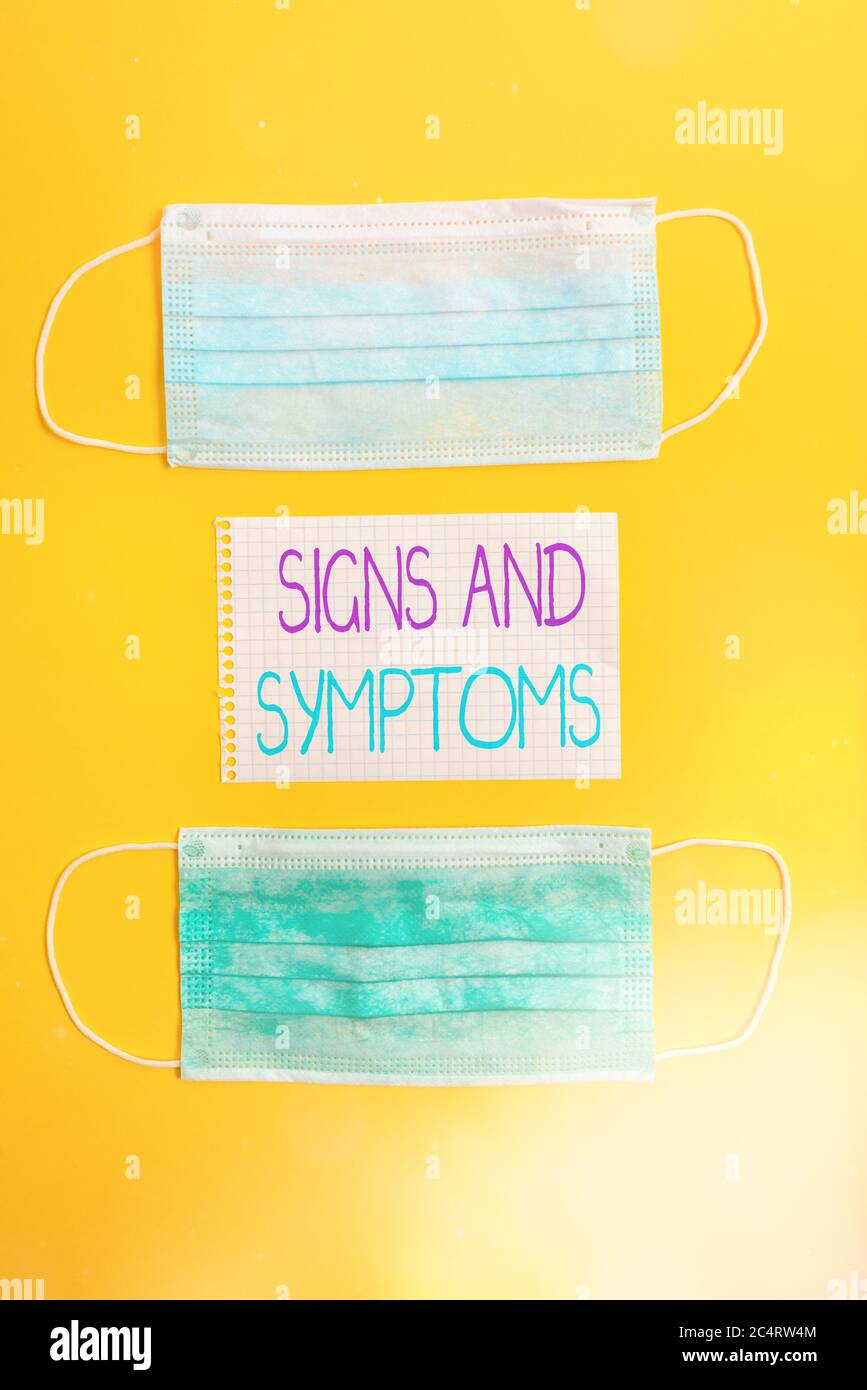 Conceptual hand writing showing Signs And Symptoms. Concept meaning ...