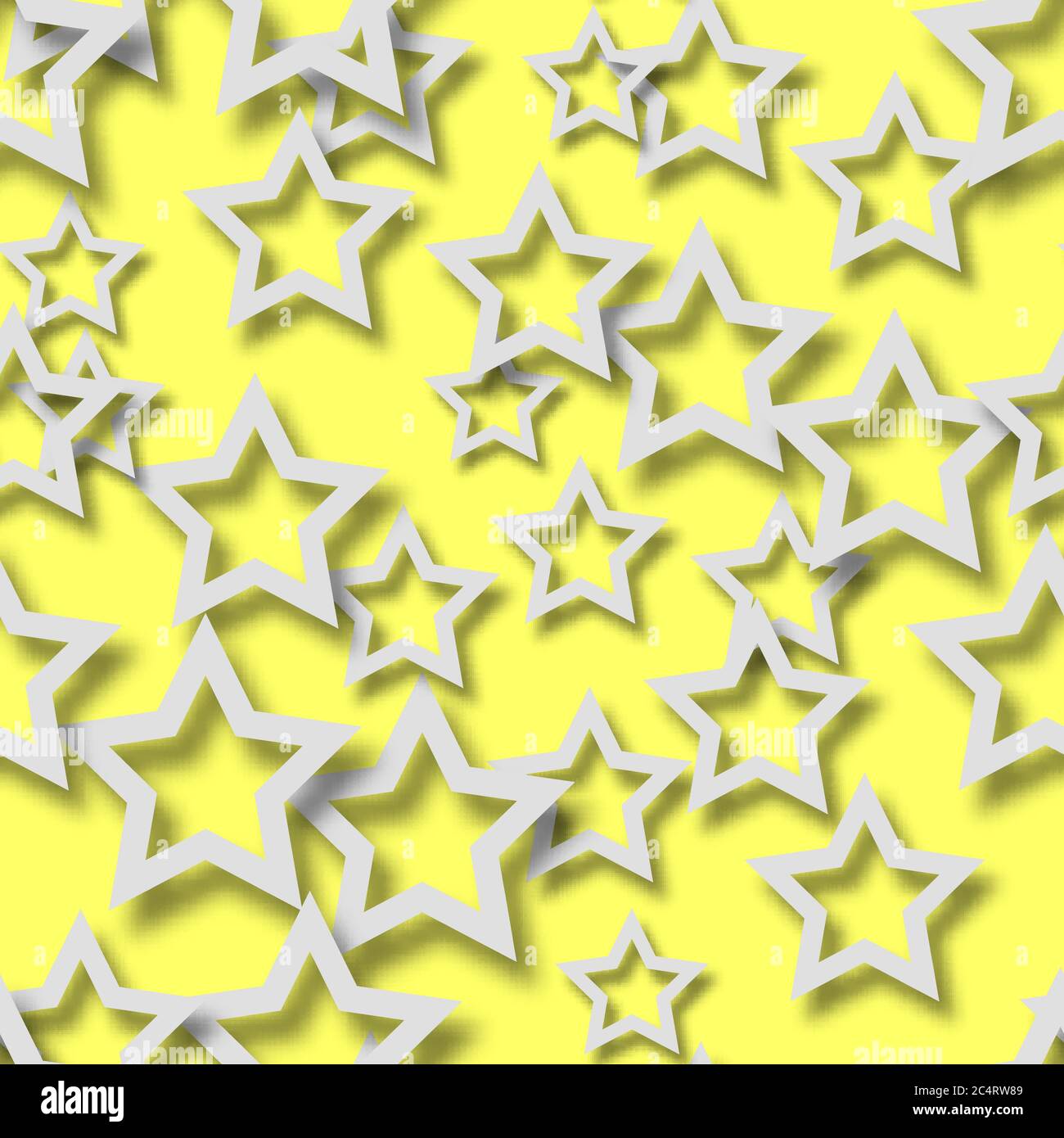 Abstract seamless pattern of randomly arranged white stars with soft ...