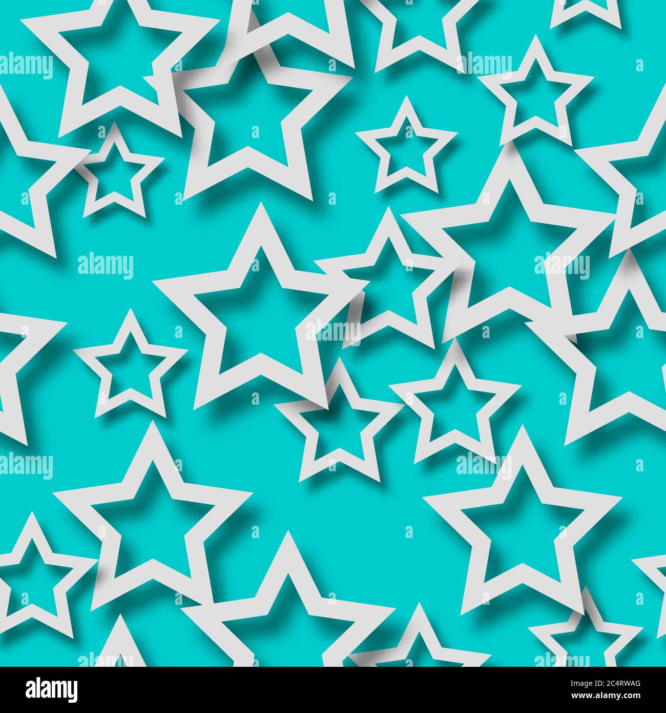 Abstract seamless pattern of randomly arranged white stars with soft ...