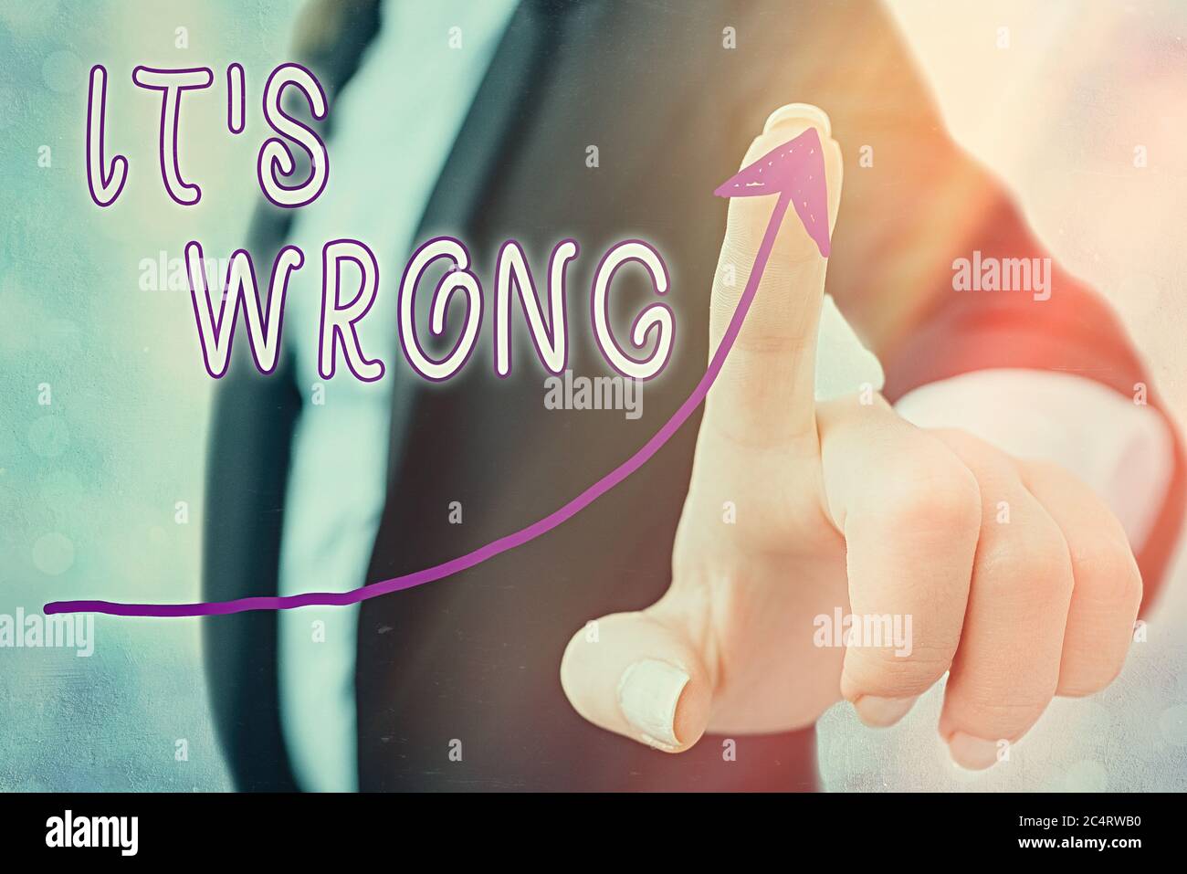 Writing note showing Its Wrong. Business concept for the reaction of ...