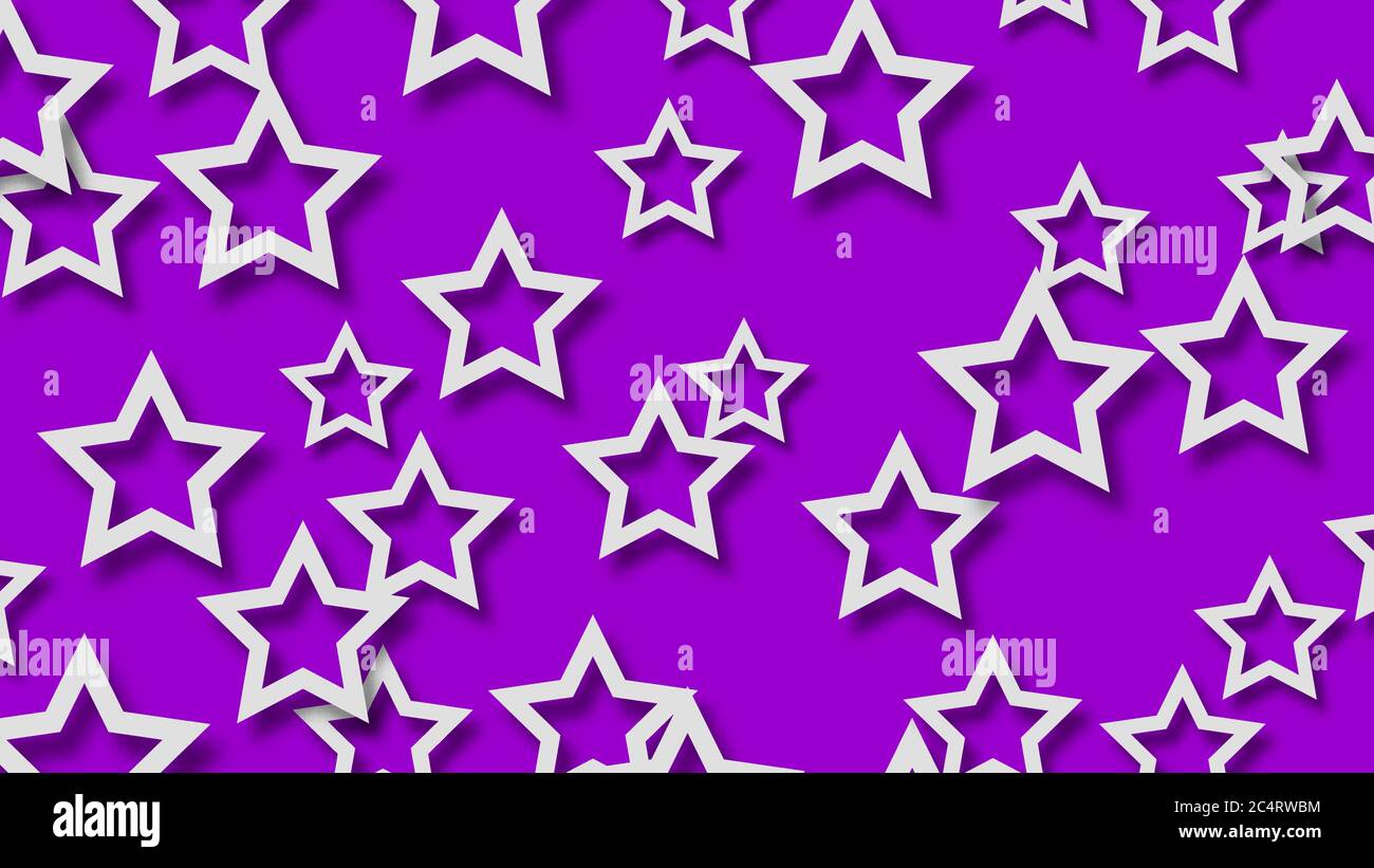 Abstract illustration of randomly arranged white stars with soft ...