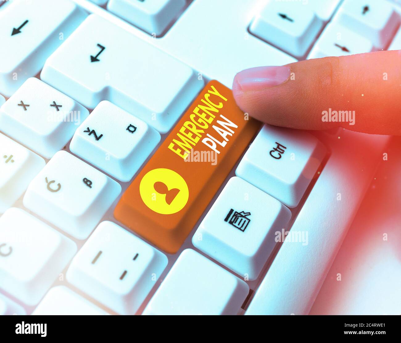 Text sign showing Emergency Plan. Business photo showcasing ...