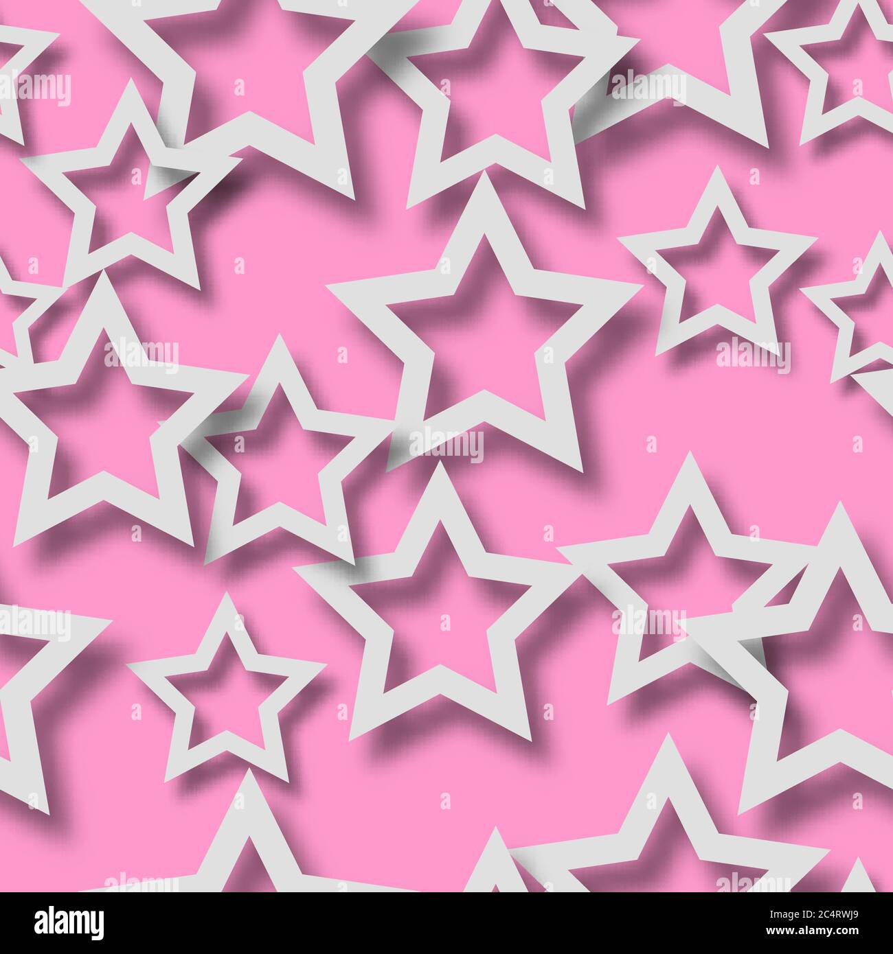 Abstract seamless pattern of randomly arranged white stars with soft ...