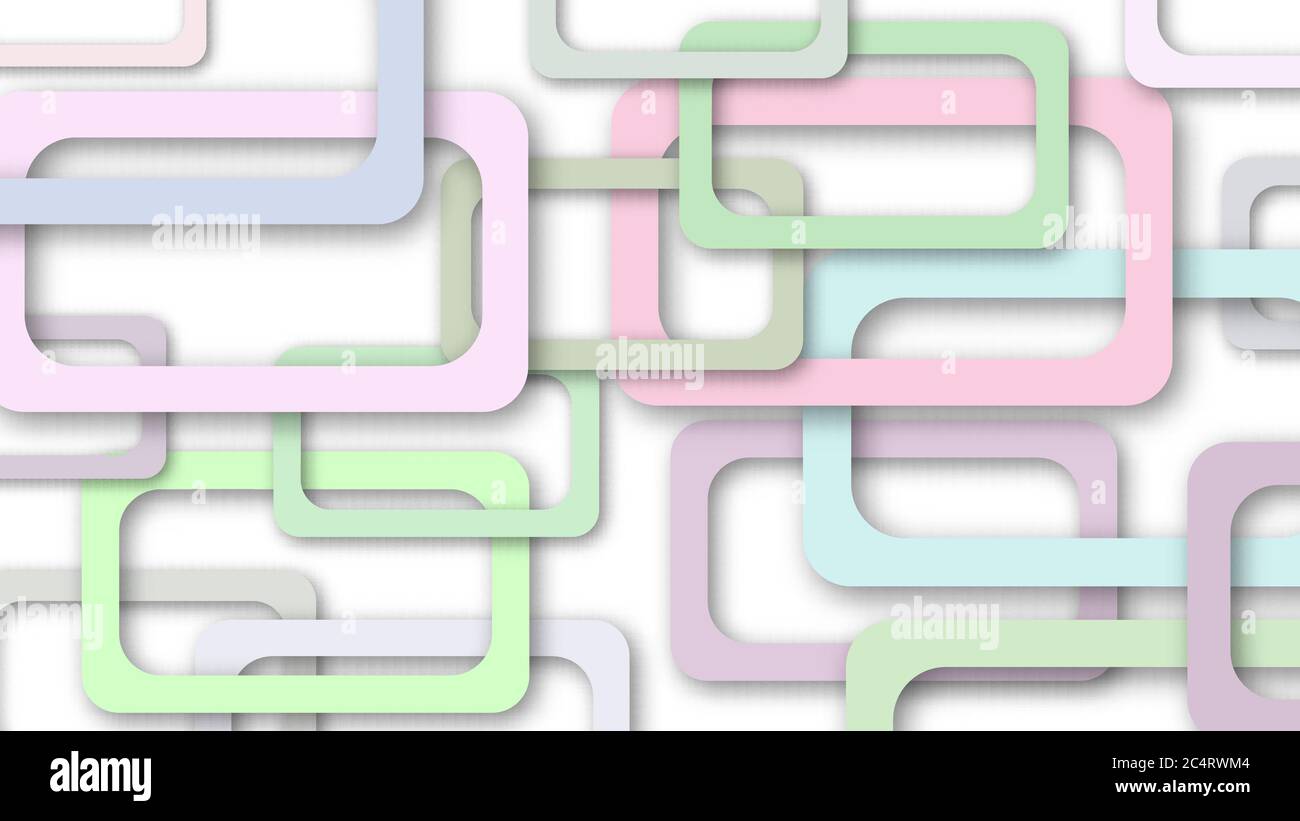 Abstract illustration of randomly arranged colored rectangle frames ...