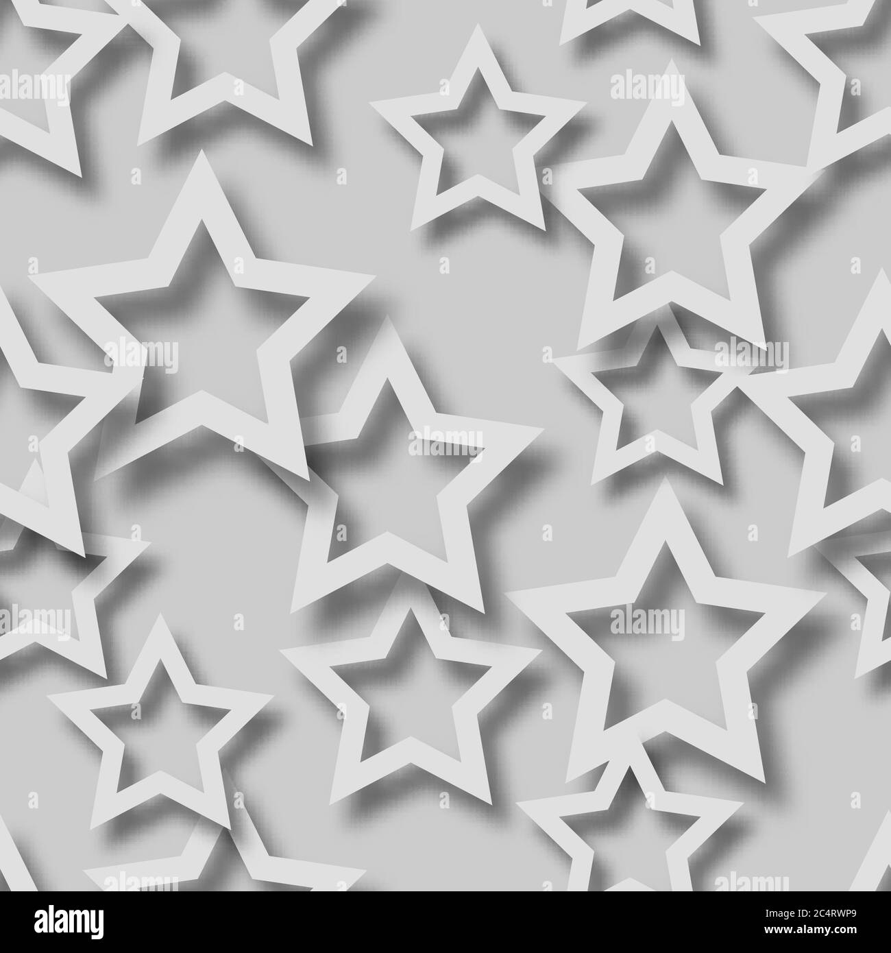 Abstract seamless pattern of randomly arranged white stars with soft ...