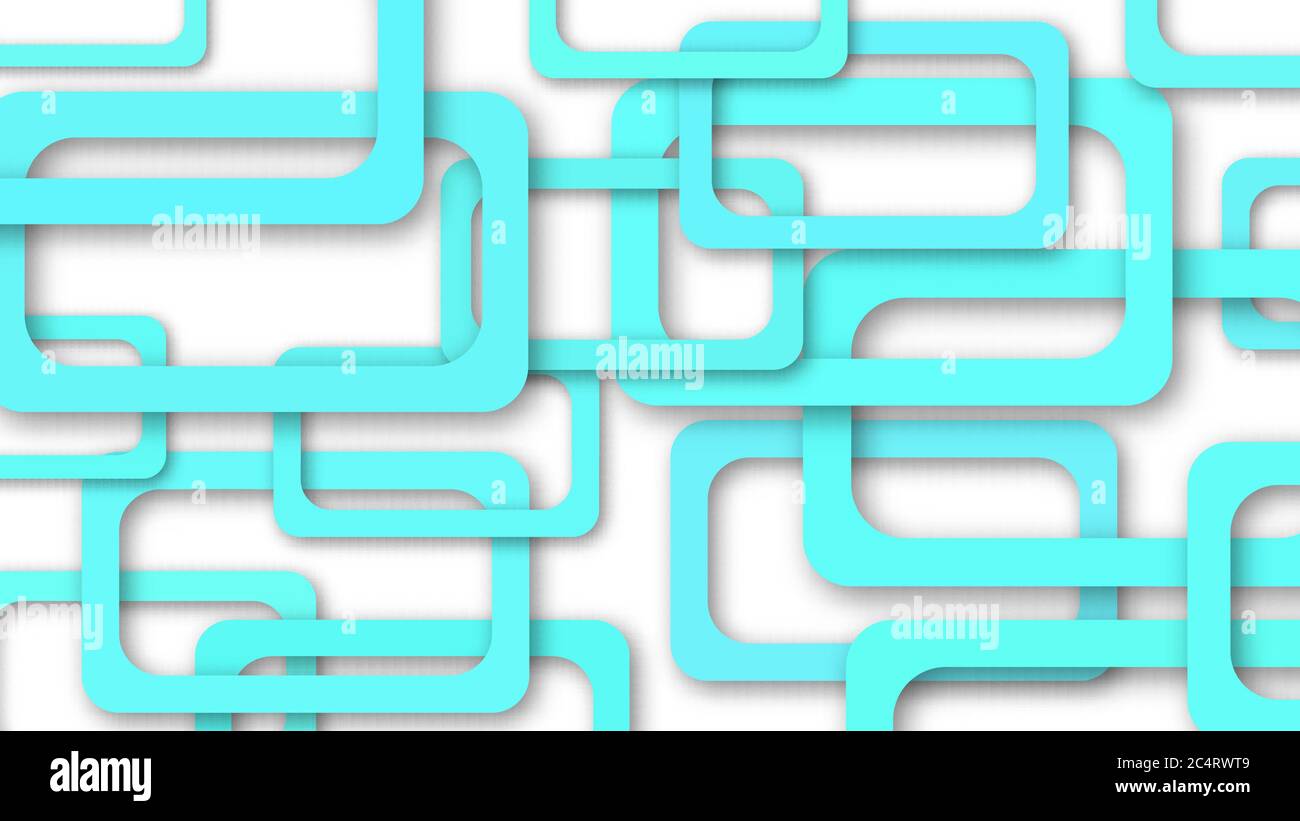 Abstract illustration of randomly arranged light blue rectangle frames ...