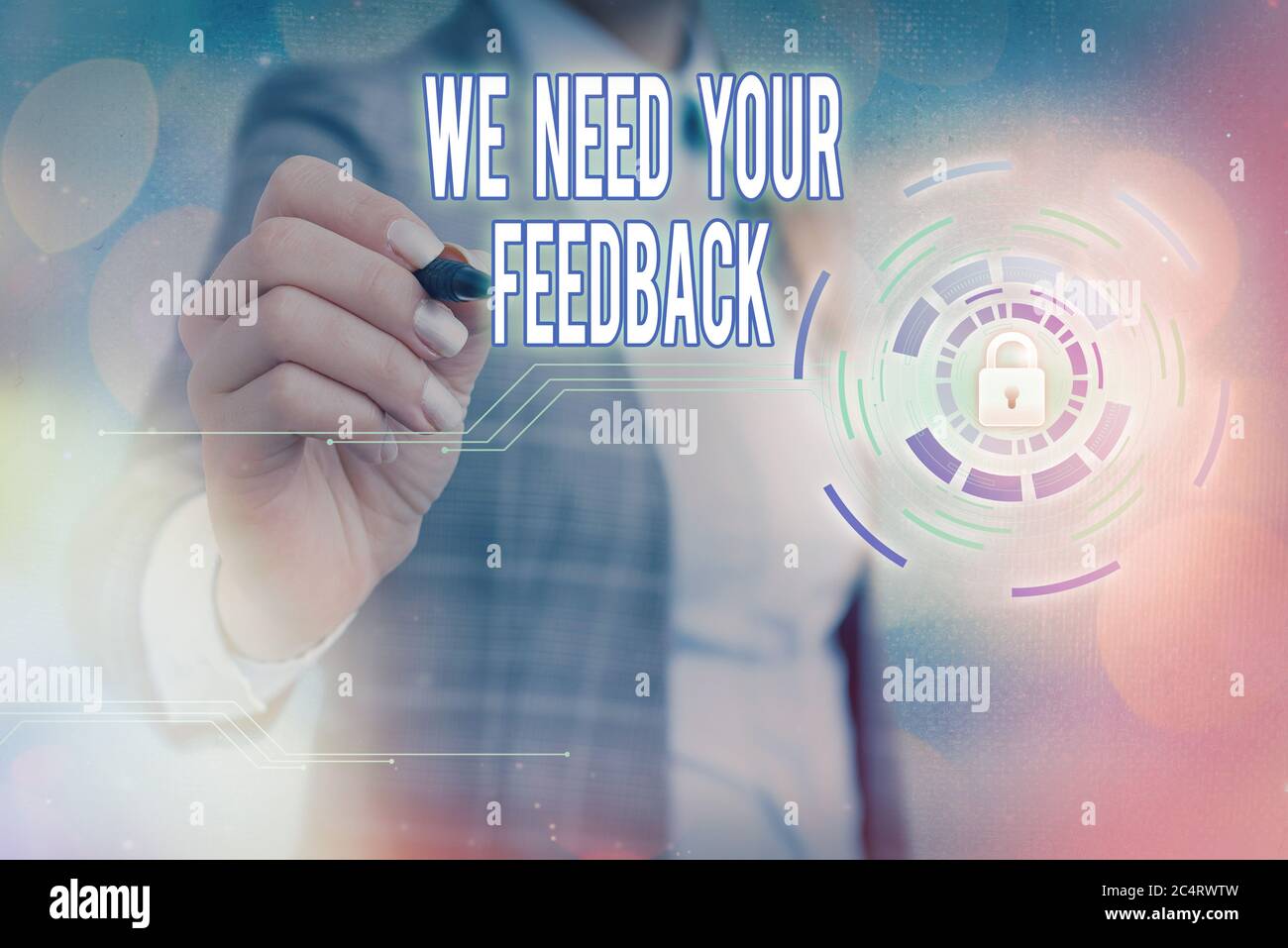 Writing note showing We Need Your Feedback. Business concept for Give ...