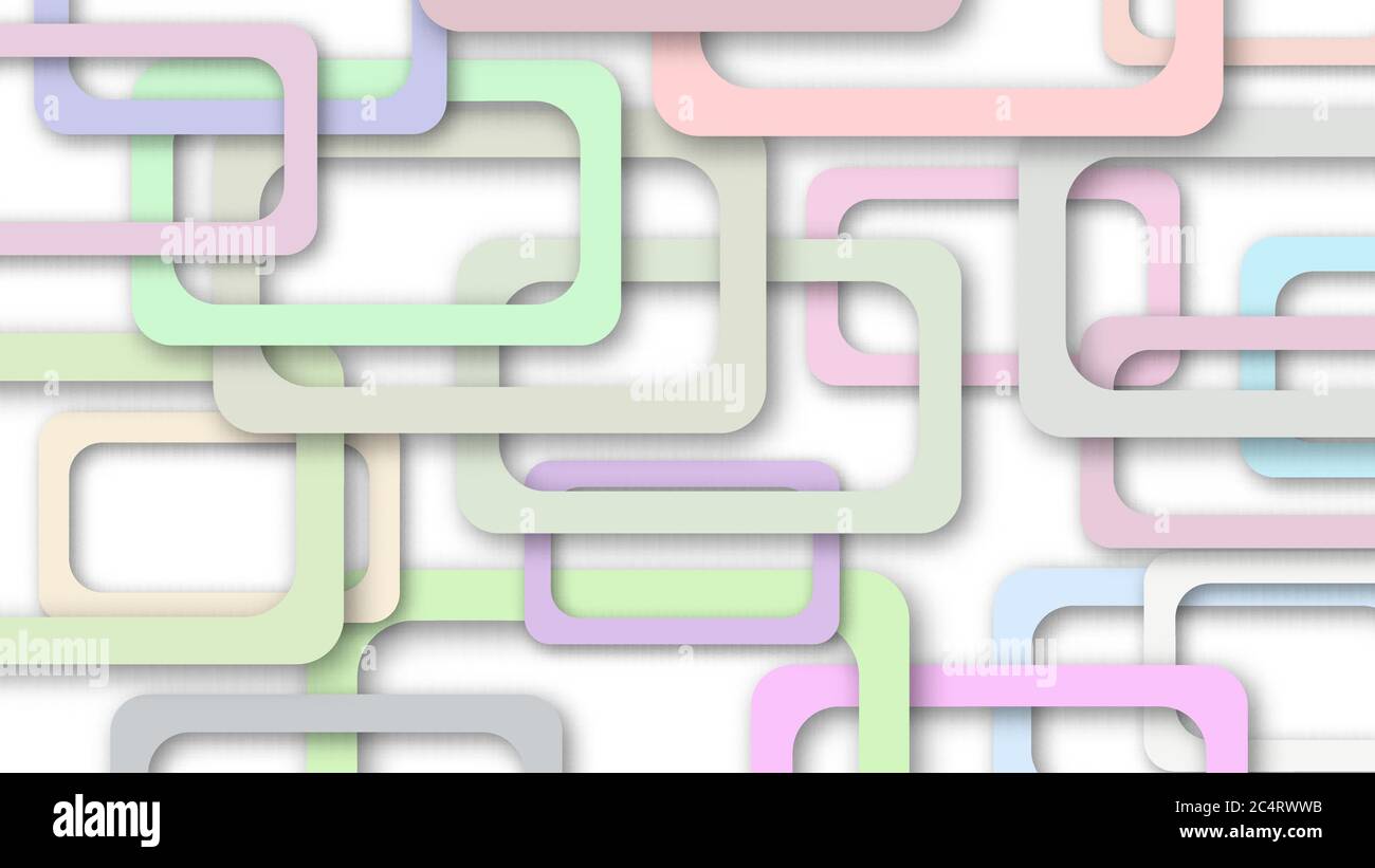 Abstract illustration of randomly arranged colored rectangle frames ...