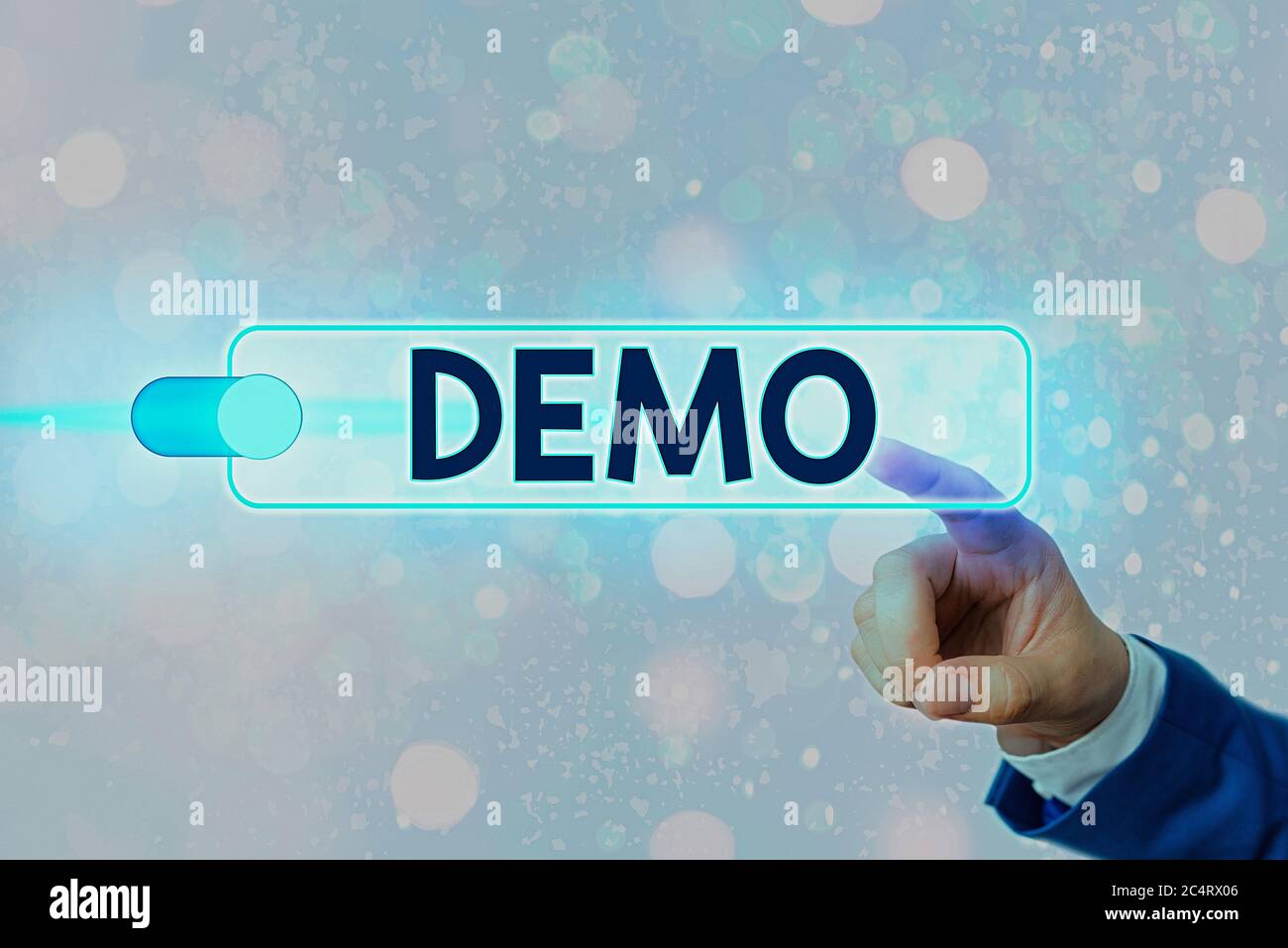 Conceptual hand writing showing Demo. Concept meaning exemplification ...