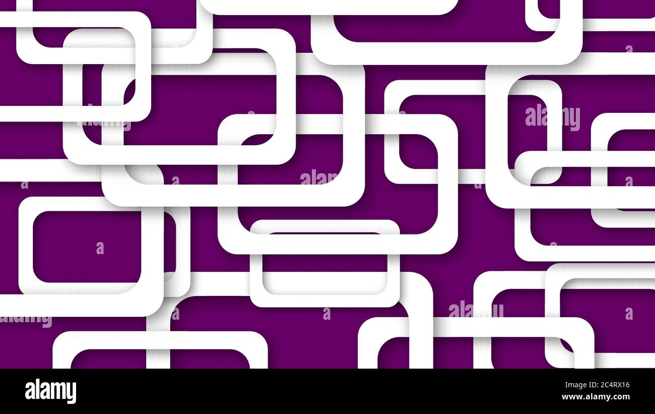 Abstract illustration of randomly arranged white rectangle frames with ...