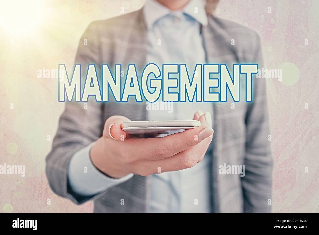 Conceptual hand writing showing Management. Concept meaning the ...