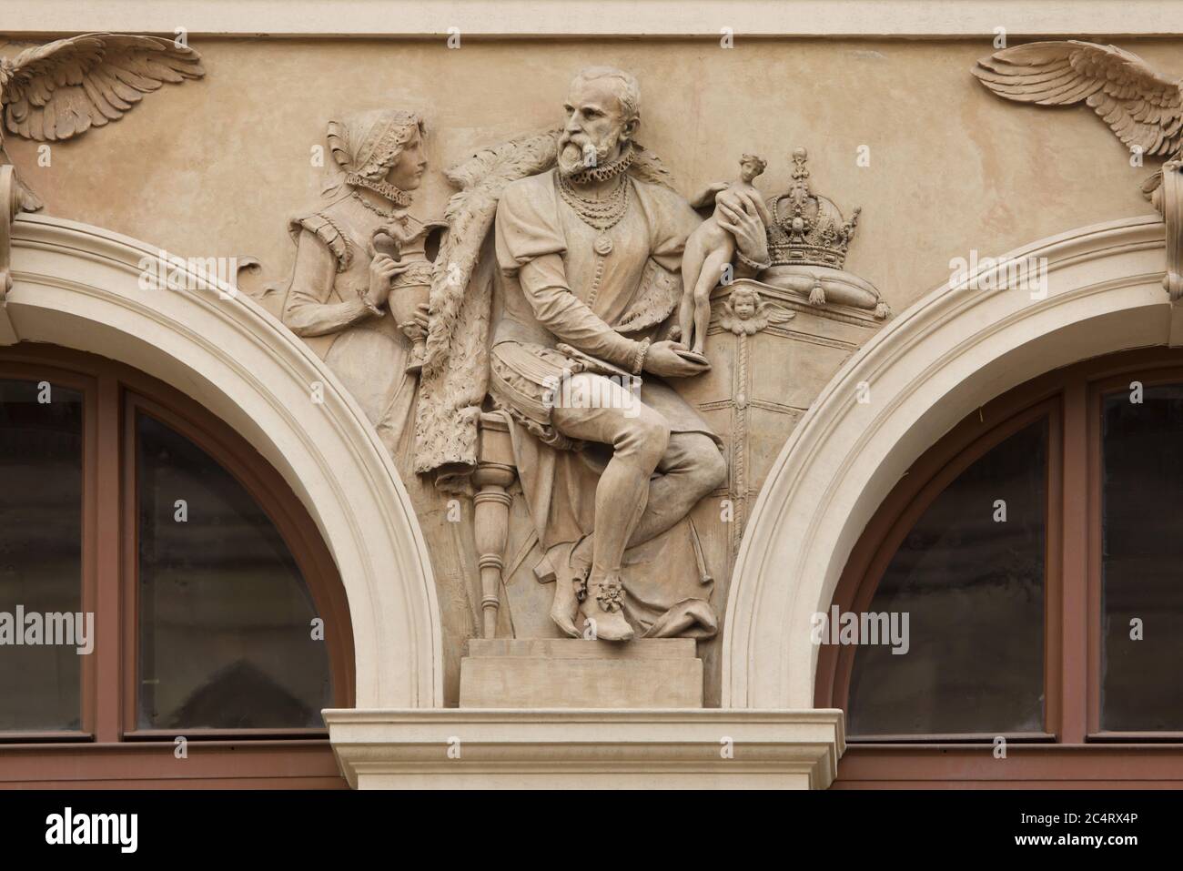 Emperor Rudolf II visiting the goldsmith workshop depicted in the ...