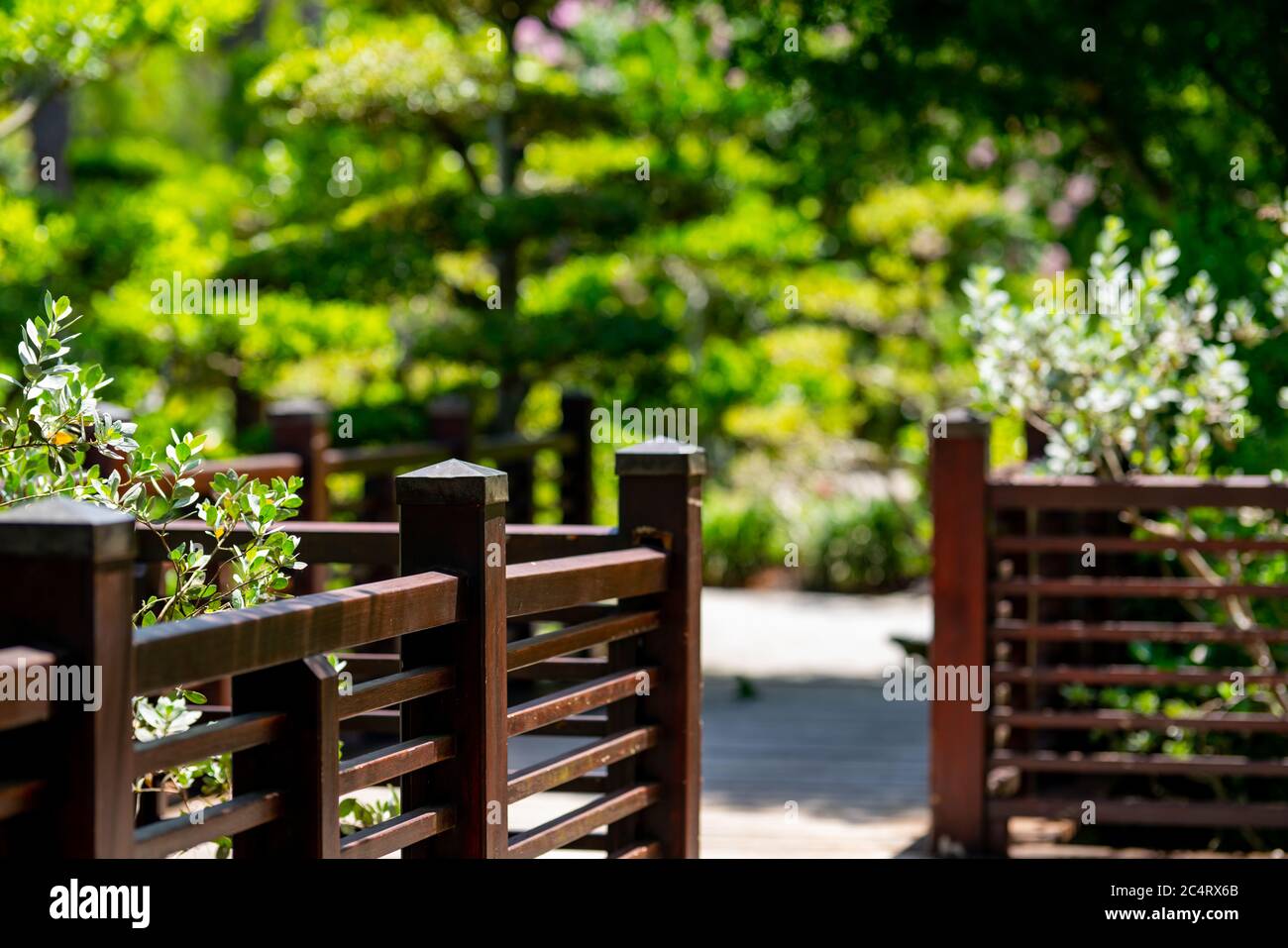 Path with wooden fence hi-res stock photography and images - Alamy