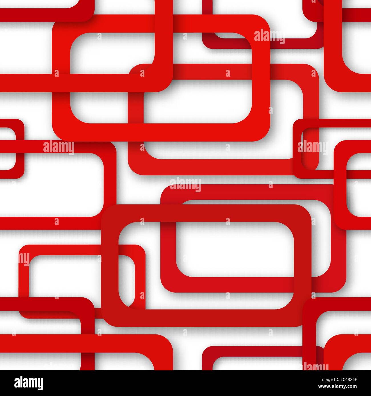 Abstract seamless pattern of randomly arranged red rectangle frames ...