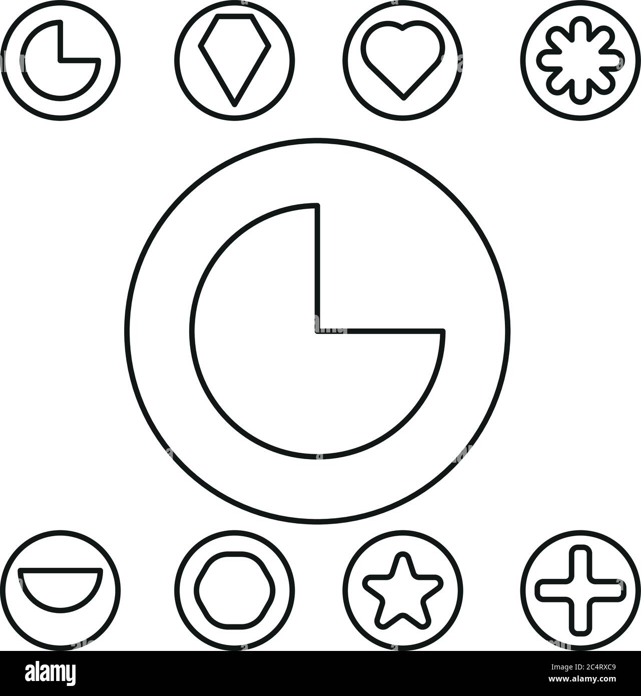 Basic shape set outline vector illustration Stock Vector Image & Art ...