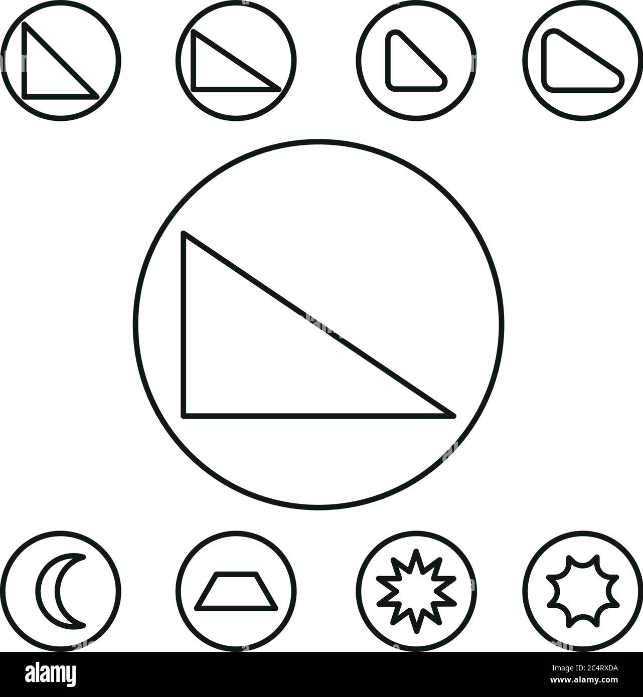 Basic shape set outline vector illustration Stock Vector Image & Art ...