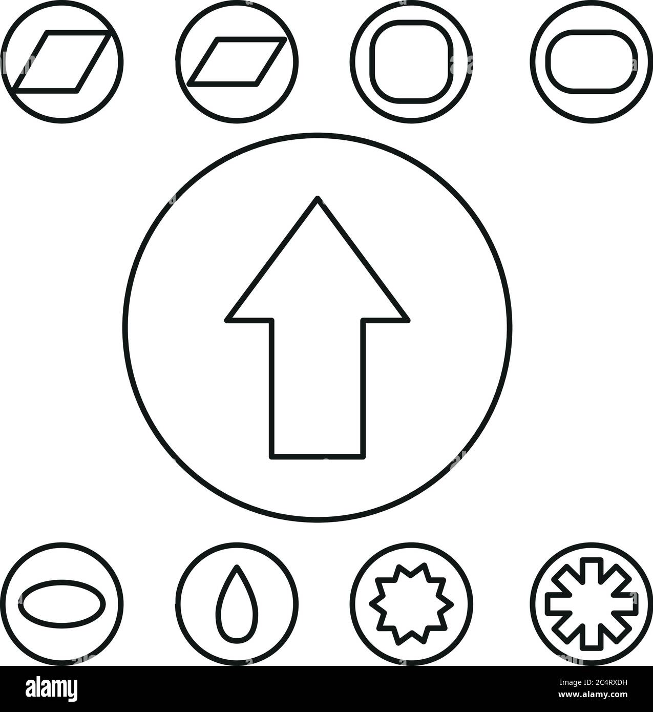Basic shape set outline vector illustration Stock Vector Image & Art ...