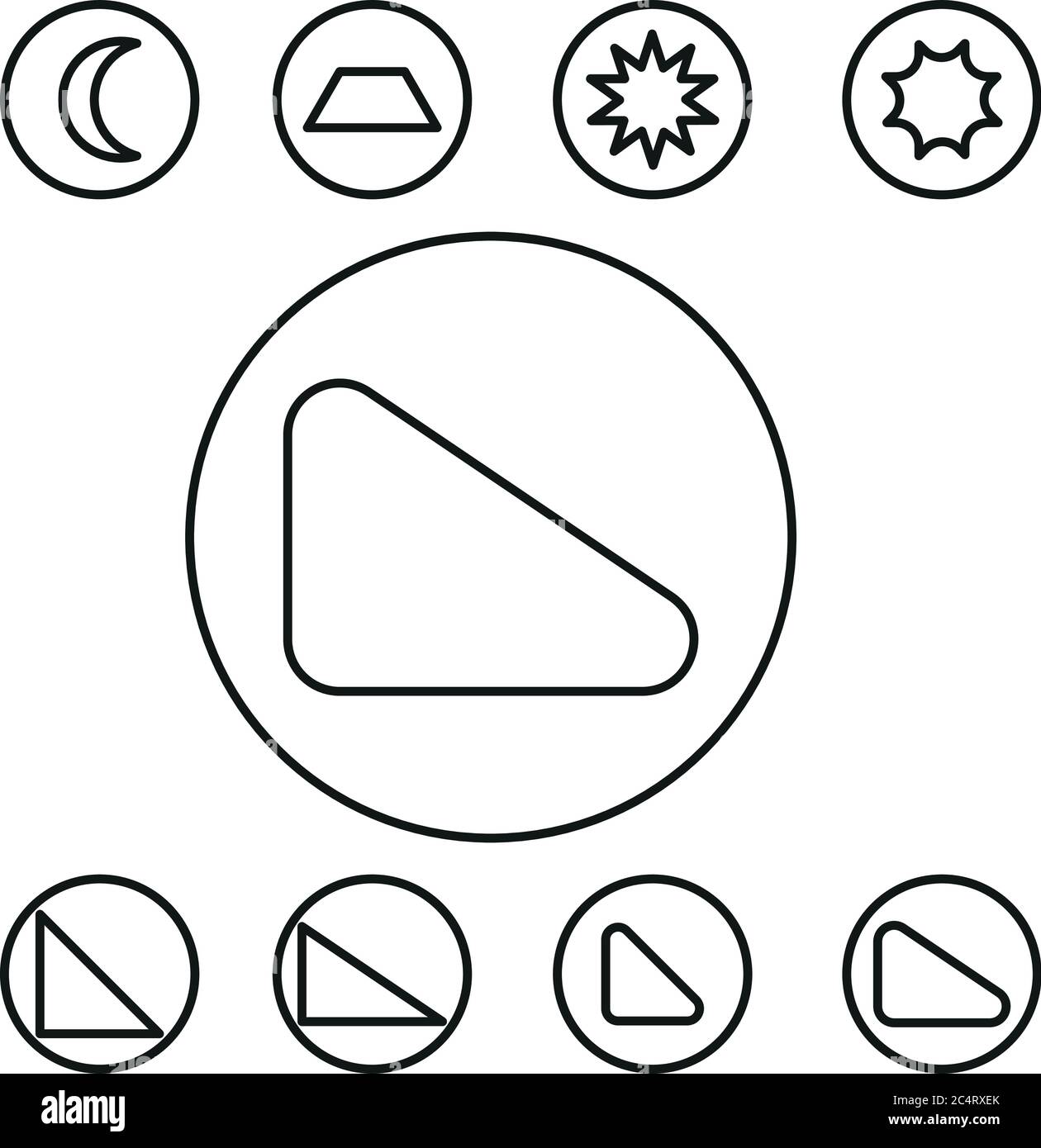 Basic shape set outline vector illustration Stock Vector Image & Art ...