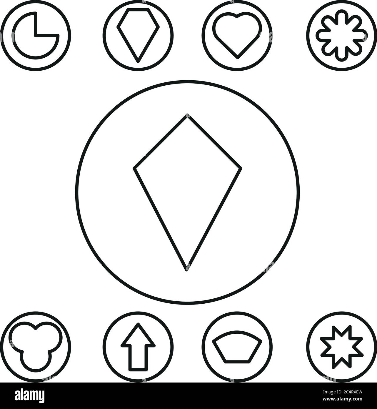 Basic shape set outline vector illustration Stock Vector Image & Art ...