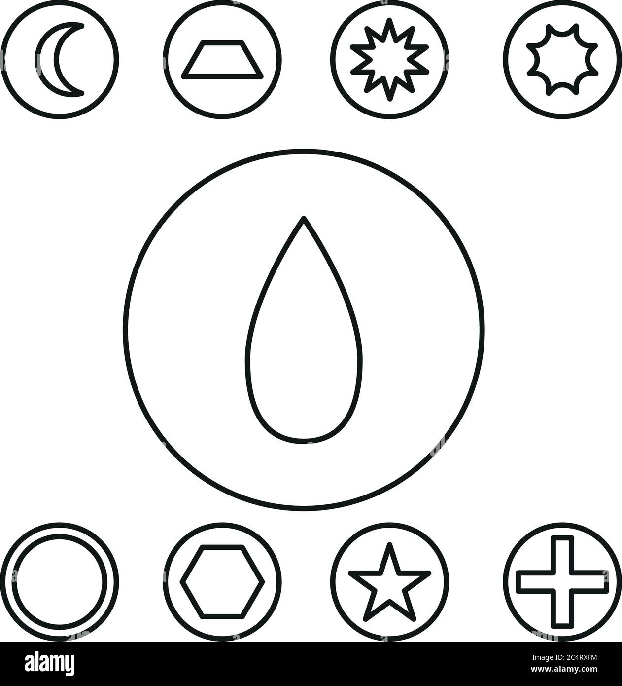 Basic shape set outline vector illustration Stock Vector Image & Art ...