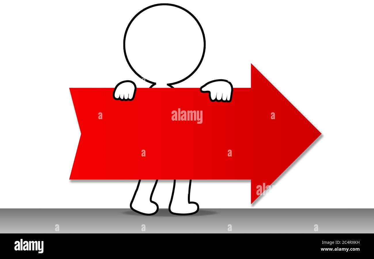 White puppet holding empty board on white background, 3D rendering ...