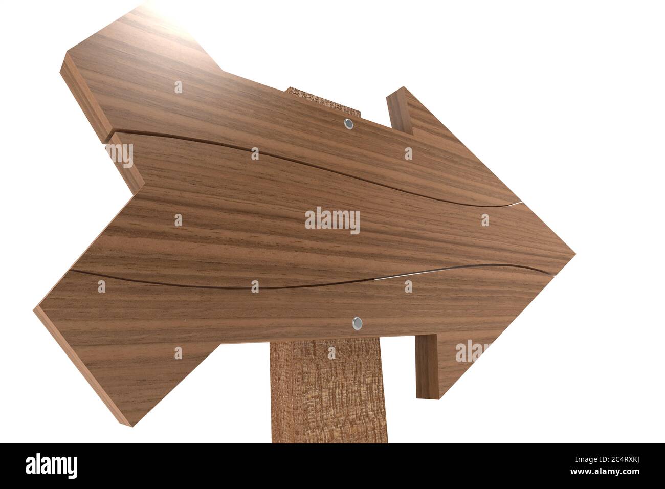 Wooden sign board isolated on white background, 3D rendering Stock ...