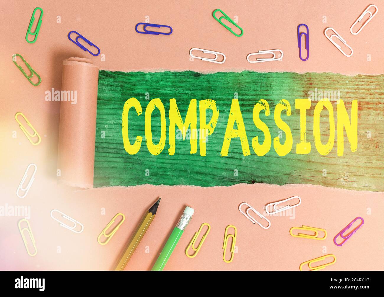 Writing note showing Compassion. Business concept for empathy and ...