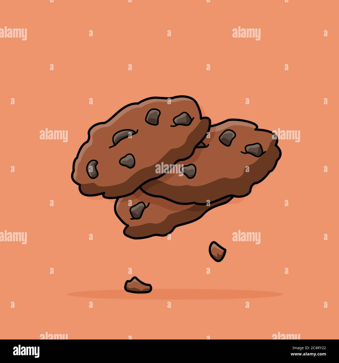 Cartoon character cookies in Stock Vector Images - Alamy