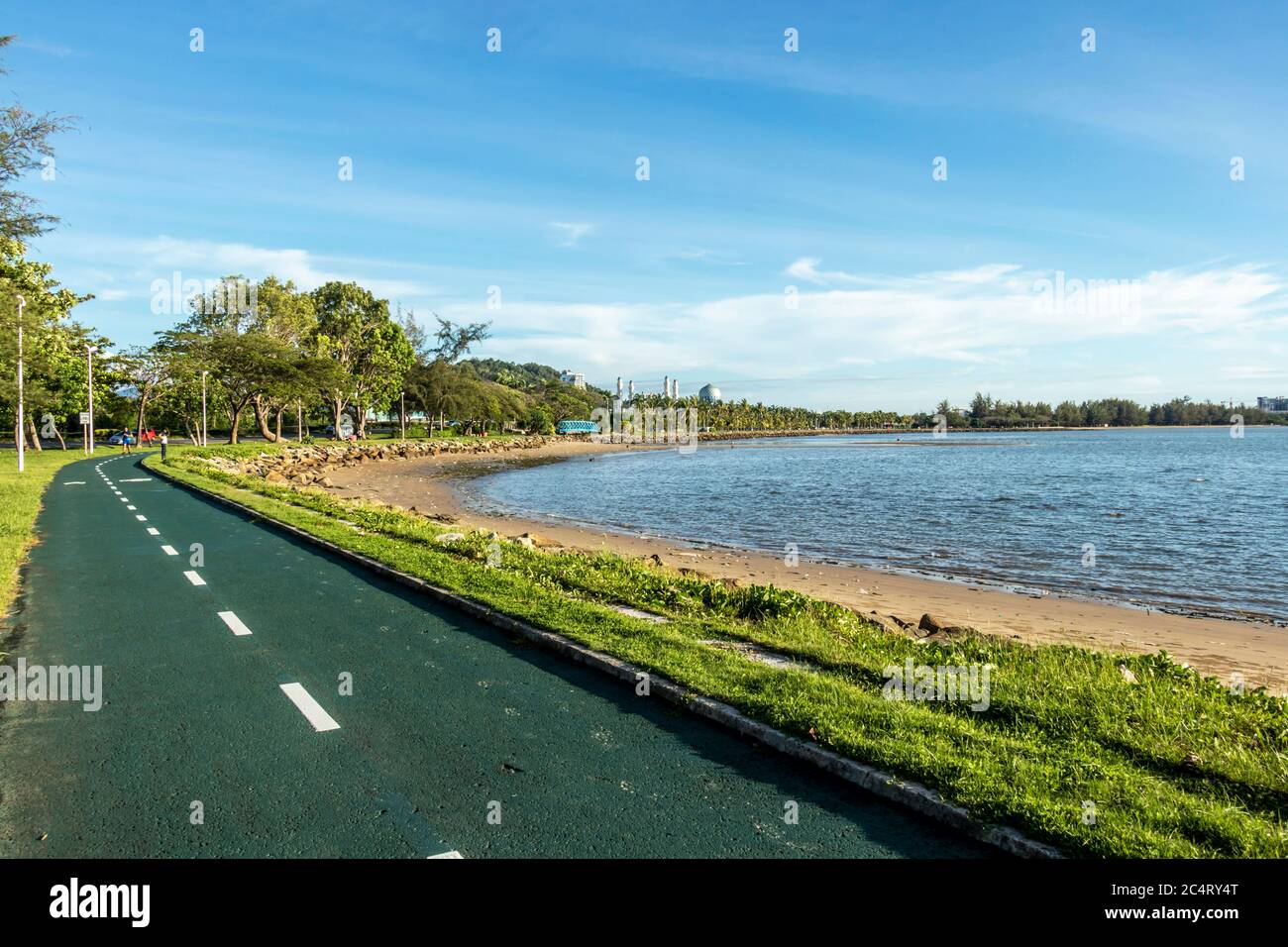 Kota kinabalu city mosque at likas bay hi-res stock photography and ...